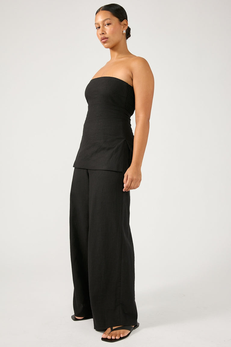 Perfect Stranger MENORCA LINEN PANT Black