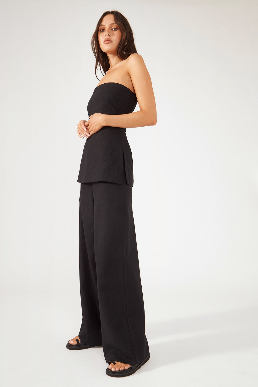 Perfect Stranger MENORCA LINEN PANT Black