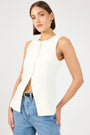 Perfect Stranger Menorca Long Line Vest White