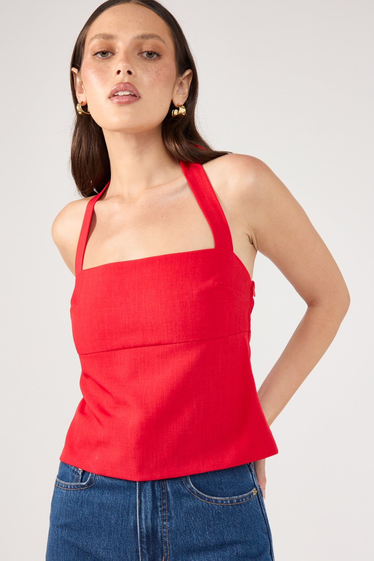 Perfect Stranger Matisse Halter Top Red