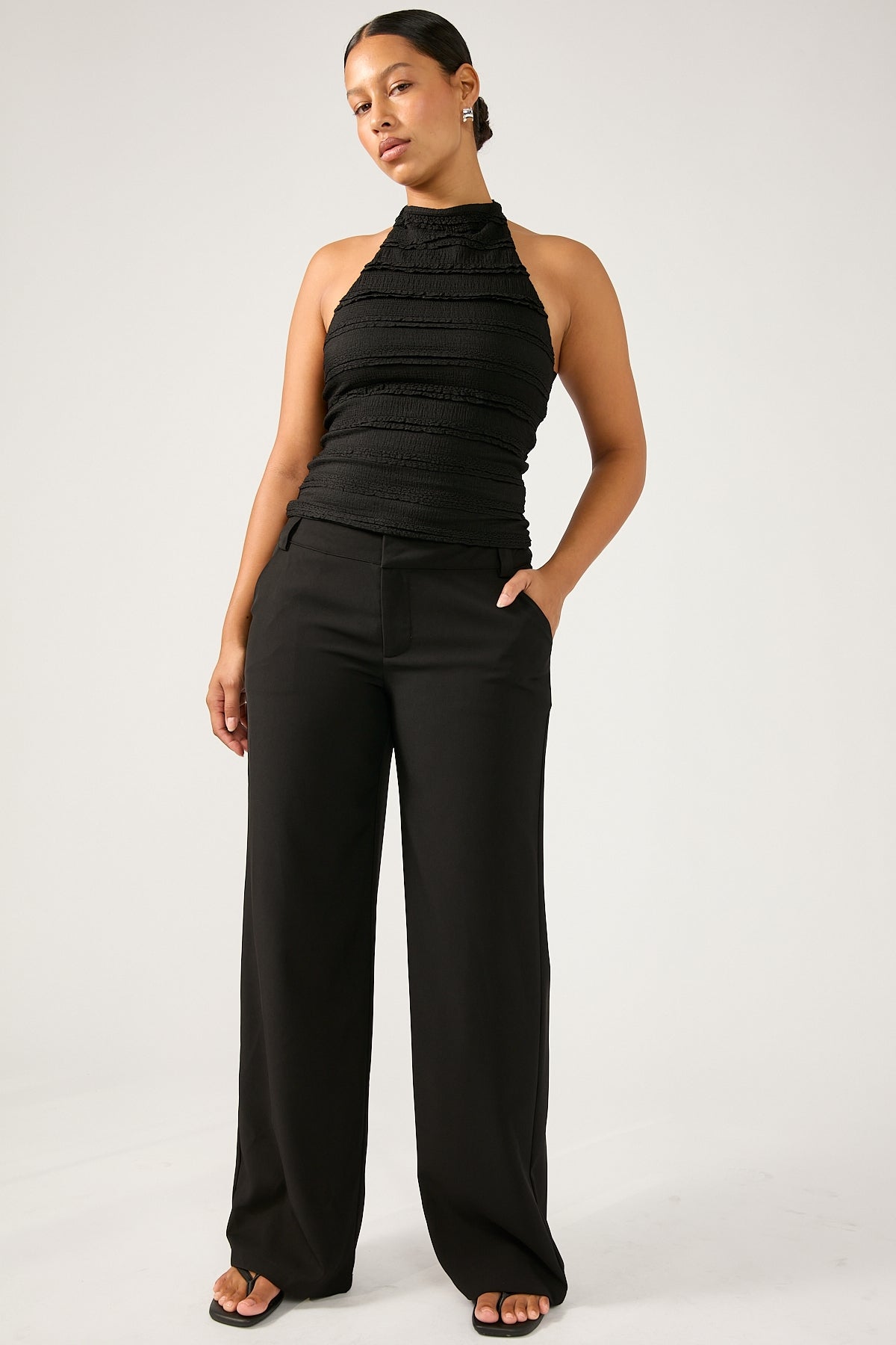 Perfect Stranger Cocona Low Rise Tailored Pant Black